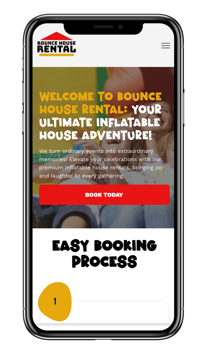 Bounce House Rental Business Website | Party Vendor Websites
